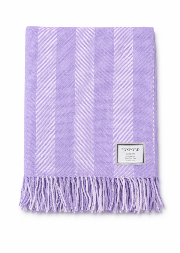 Foxford Merino Wool Throw | Heather/Purple | Clearance