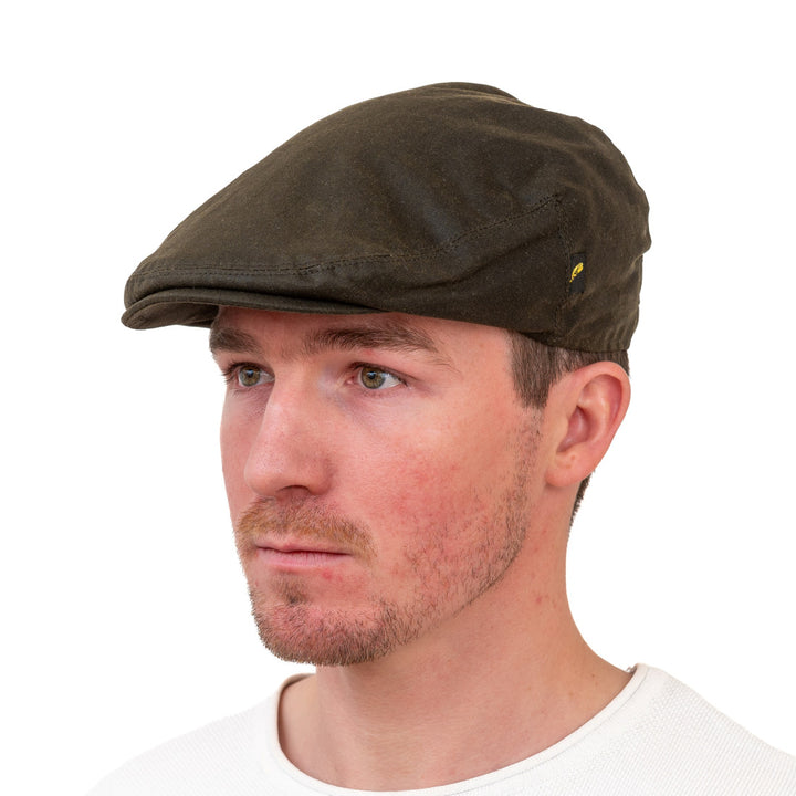 Green Wax Flat Cap