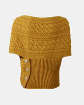 Women's Aran Crossover Wrap Sunflower | 100% Merino Wool | Aran Woollen ...