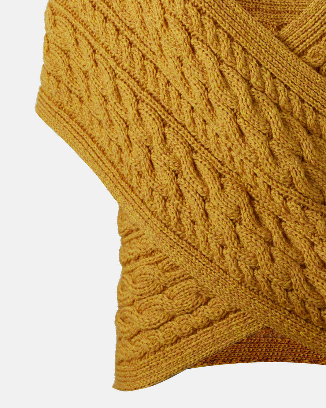 Women's Aran Crossover Wrap Sunflower | 100% Merino Wool | Aran Woollen ...